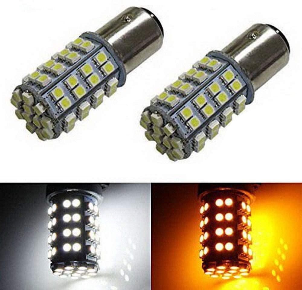 1157 Dual-Color Switchback LED Bulbs For Front Turn Signal (60-White 6 ...