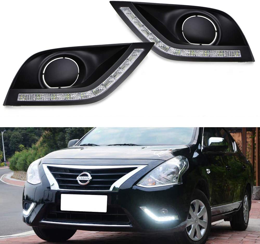 Direct Fit White 10-LED Daytime Running Lights DRL For 15-19 Nissan Ve ...