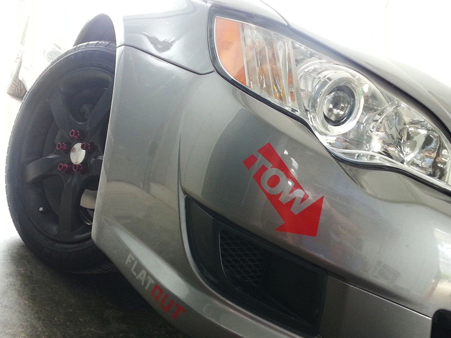 2 Red Tow Arrow Pointer Stickers Die Cut Vinyl Decals For Car Tow Hook ...