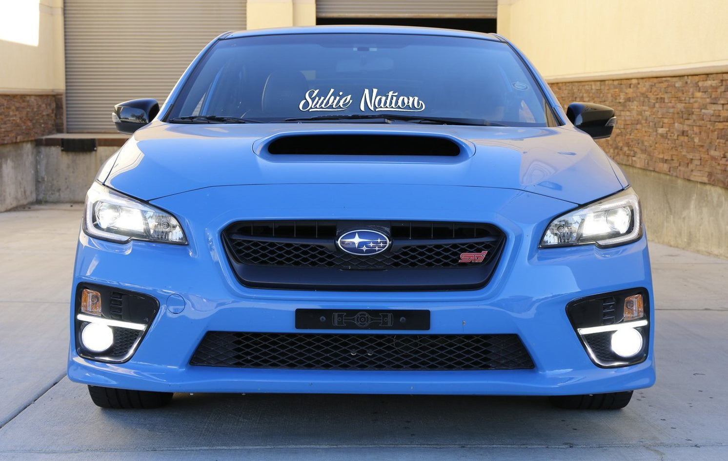 JDM 16x3" White Subie Nation Front & Rear Windshield Banner Vinyl Deca ...