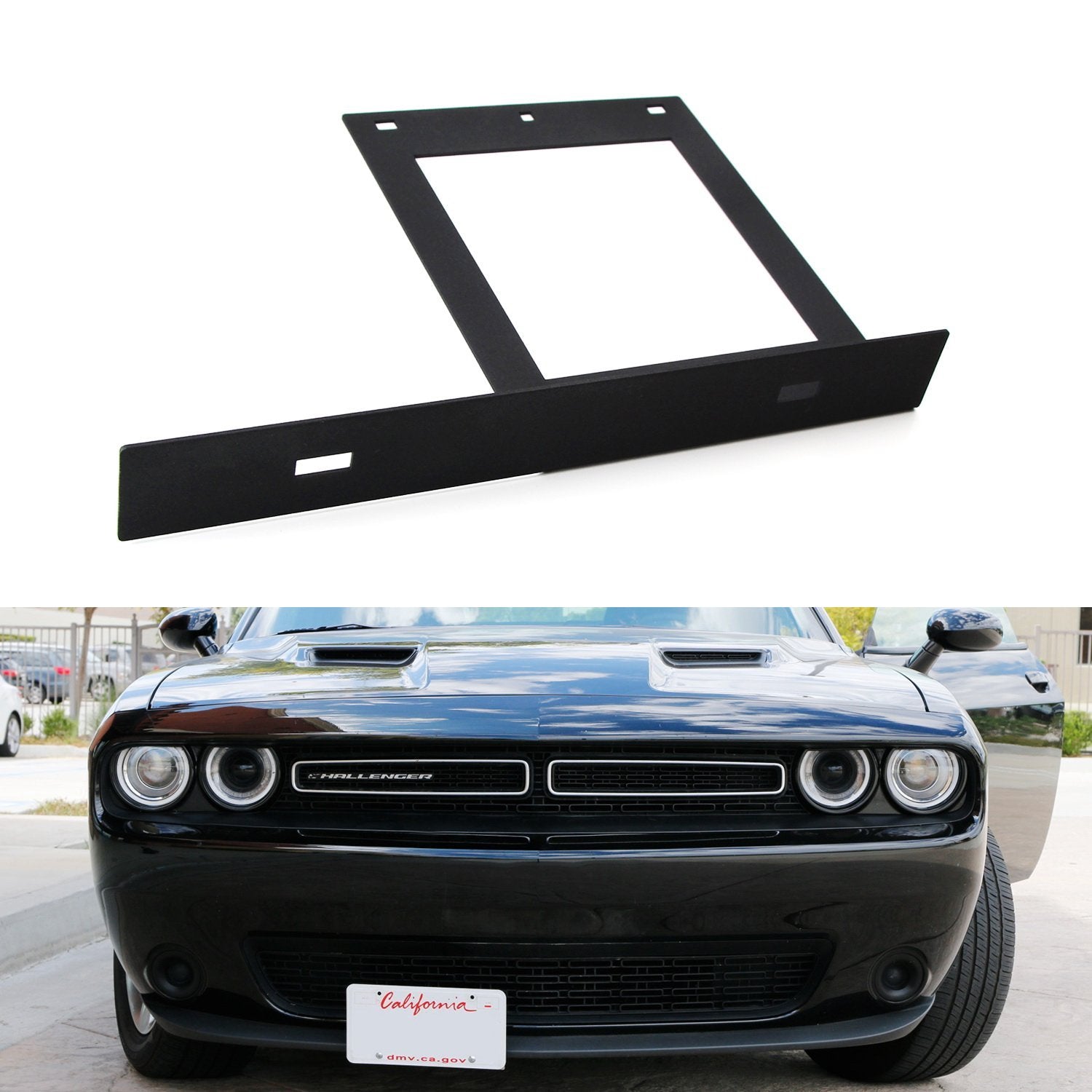 No Drill Front Bumper License Plate Bracket Relocator For 08-up Dodge ...