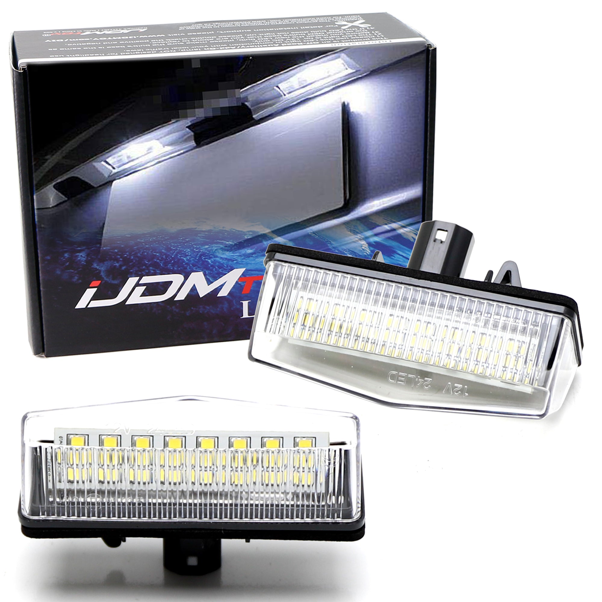 OEM-Replace 24-SMD 3W LED License Plate Light Assembly For Toyota Lexu ...