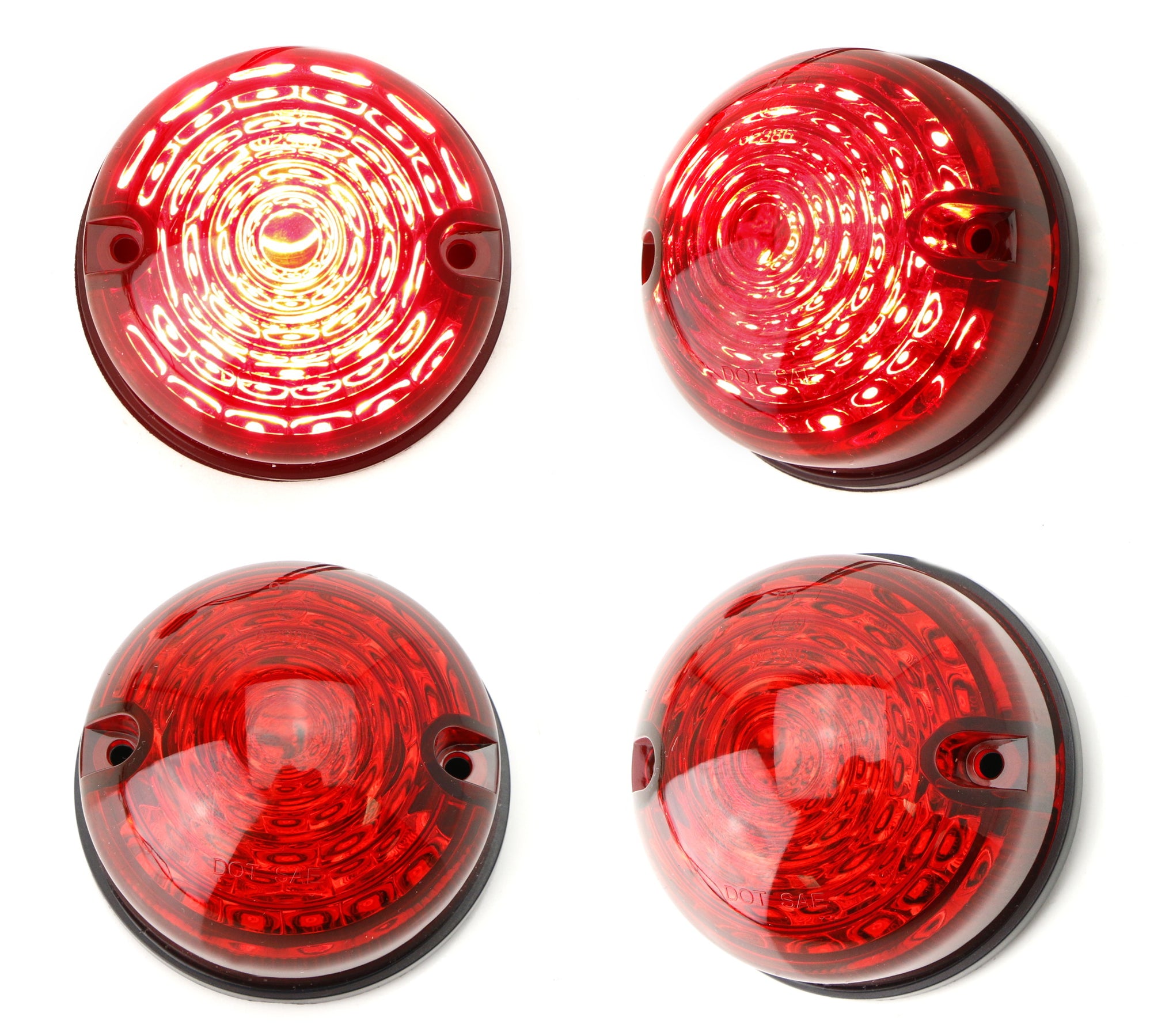 Flush Mount Red Lens Red LED Taillight, Brake/Signal Lamps For Classic ...