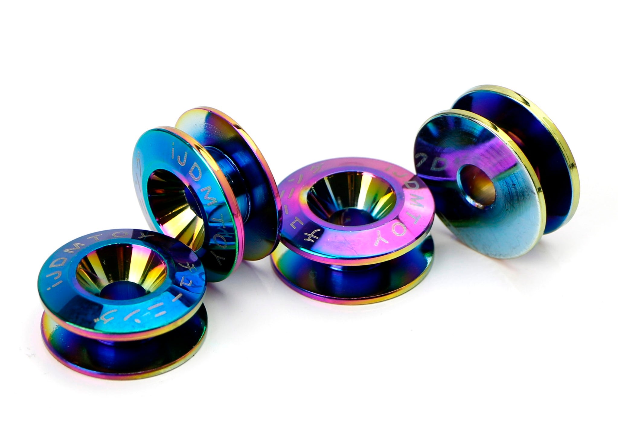 Neo Chrome JDM Quick Release Fasteners For Car Bumpers Trunk Fender Ha ...