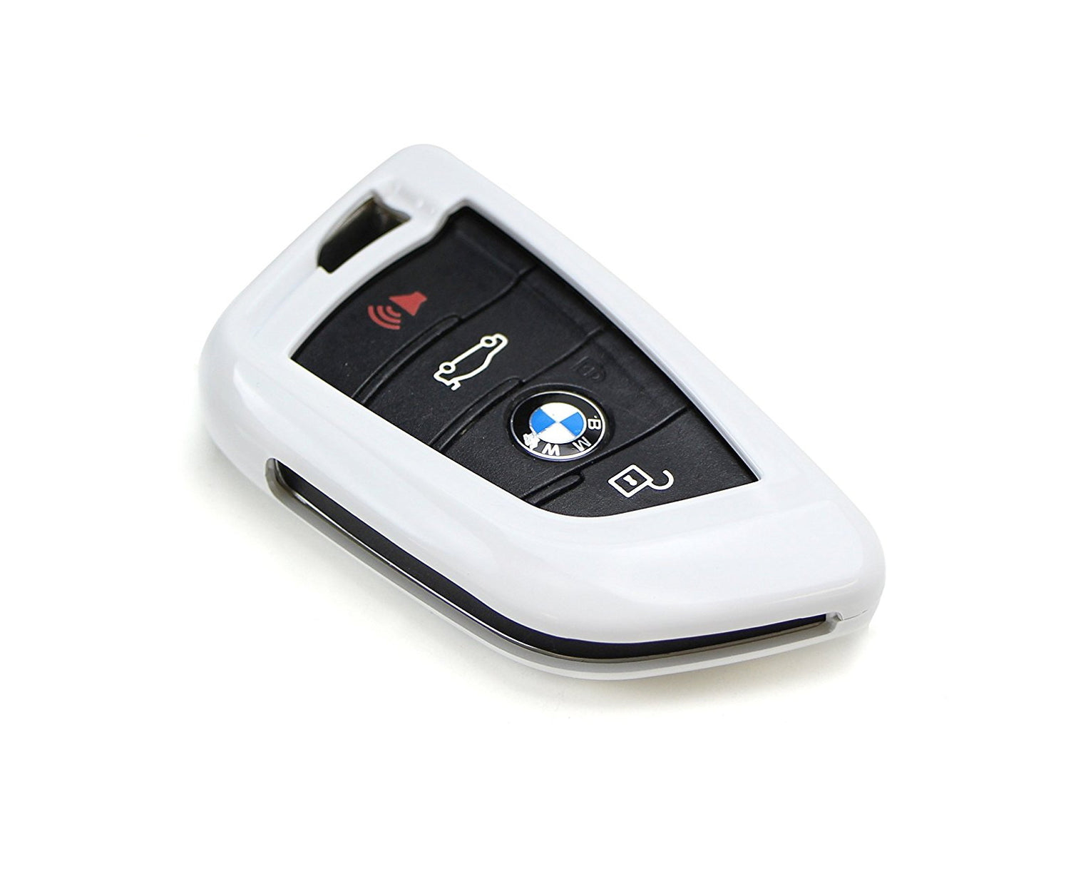 Exact Fit Glossy White Smart Key Fob Shell Cover For BMW X1 X4 X5 X6 5 ...