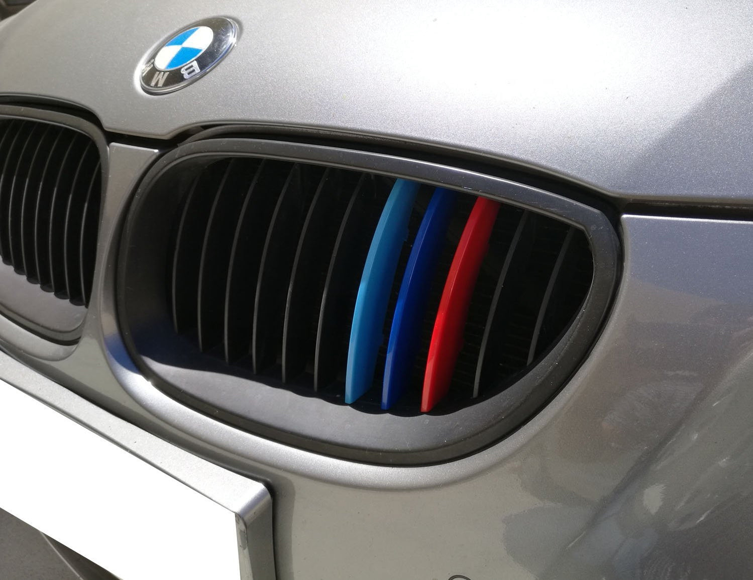 ///M-Sport 3-Color Grille Insert Trims For BMW E60 5 Series Center Kid ...