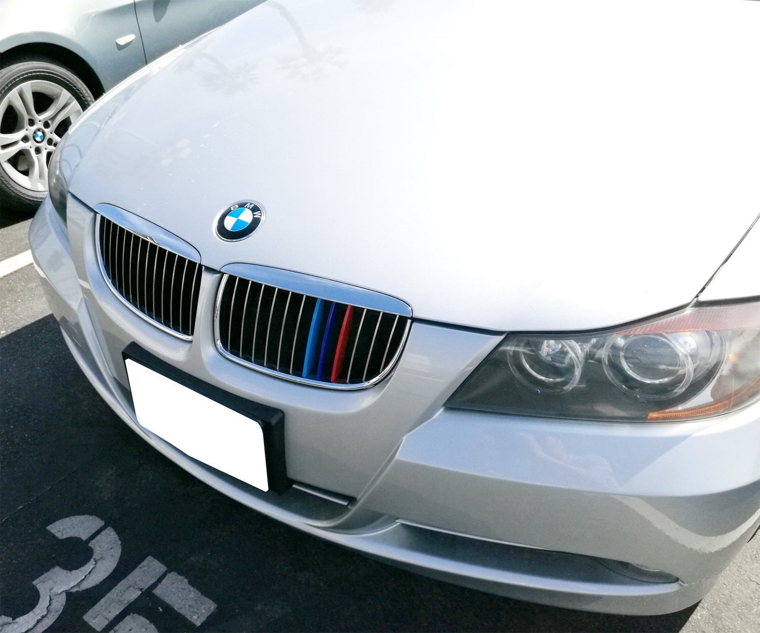 M-Sport 3-Color Grille Insert Trim For BMW E90 E91 Pre-LCI 3 Series Ki ...