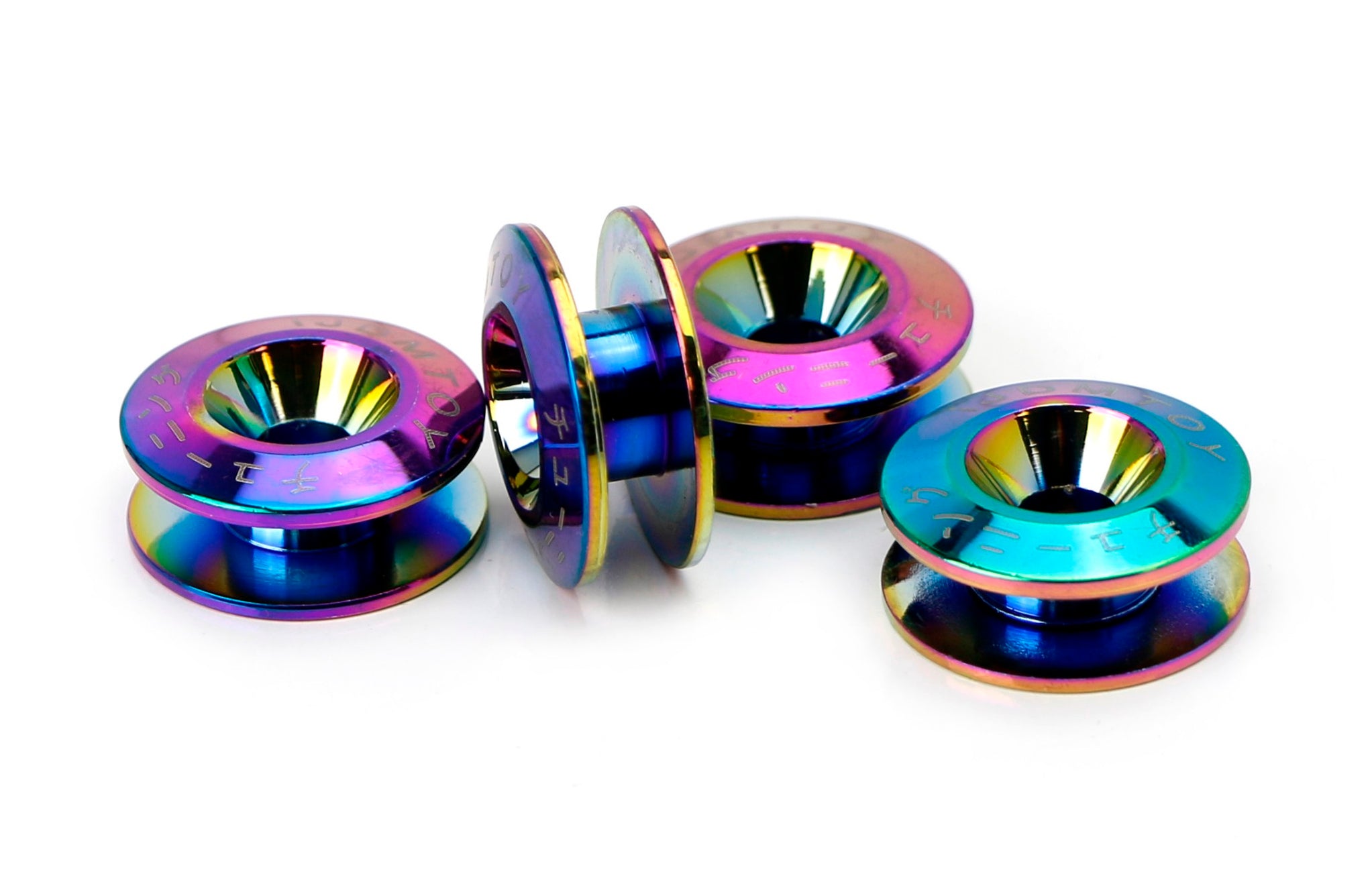 Neo Chrome JDM Quick Release Fasteners For Car Bumpers Trunk Fender Ha ...