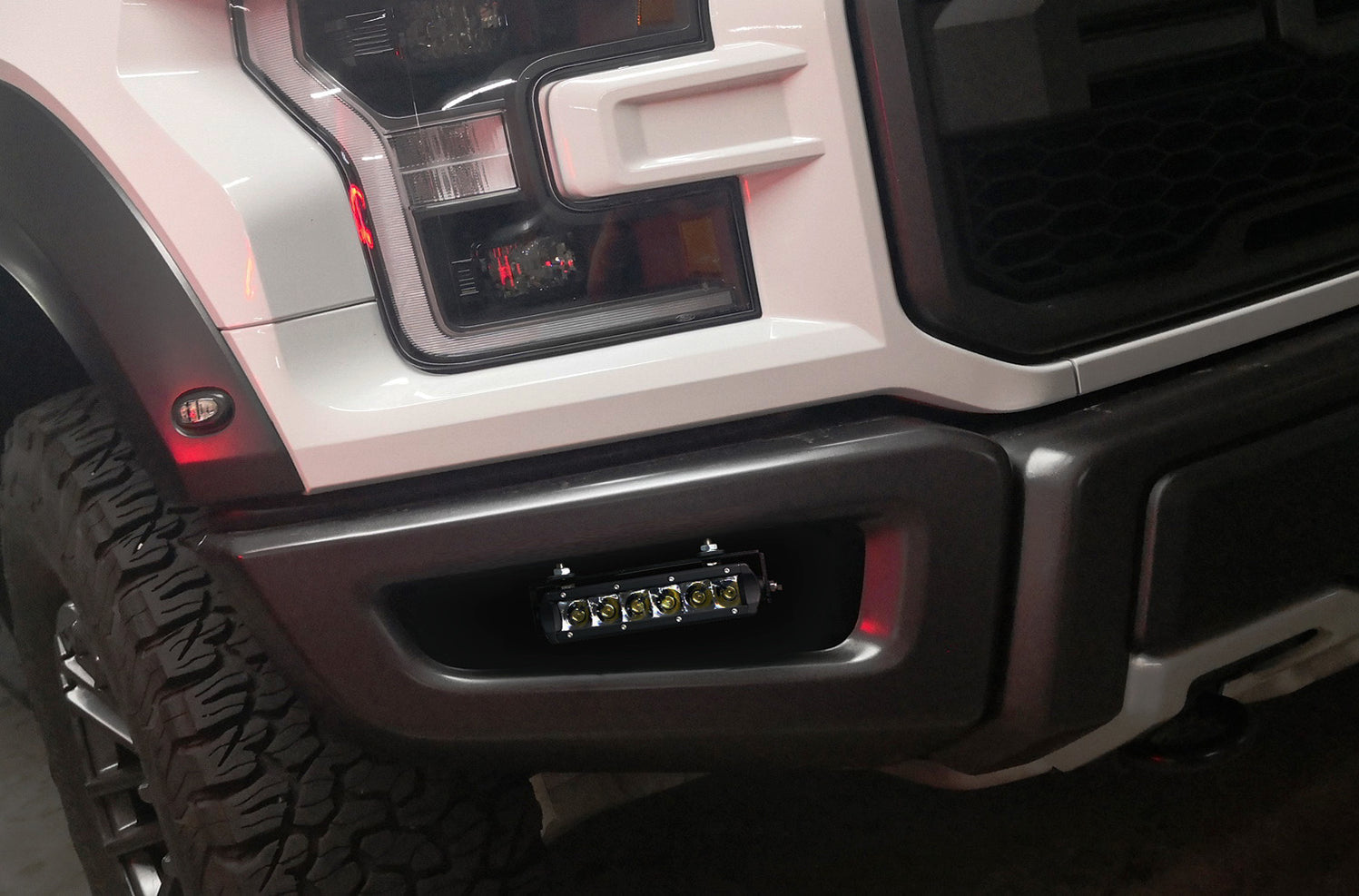 2017-up Ford Raptor LED Fog Lightbar Kit w/ Mounting Brackets & Wires ...
