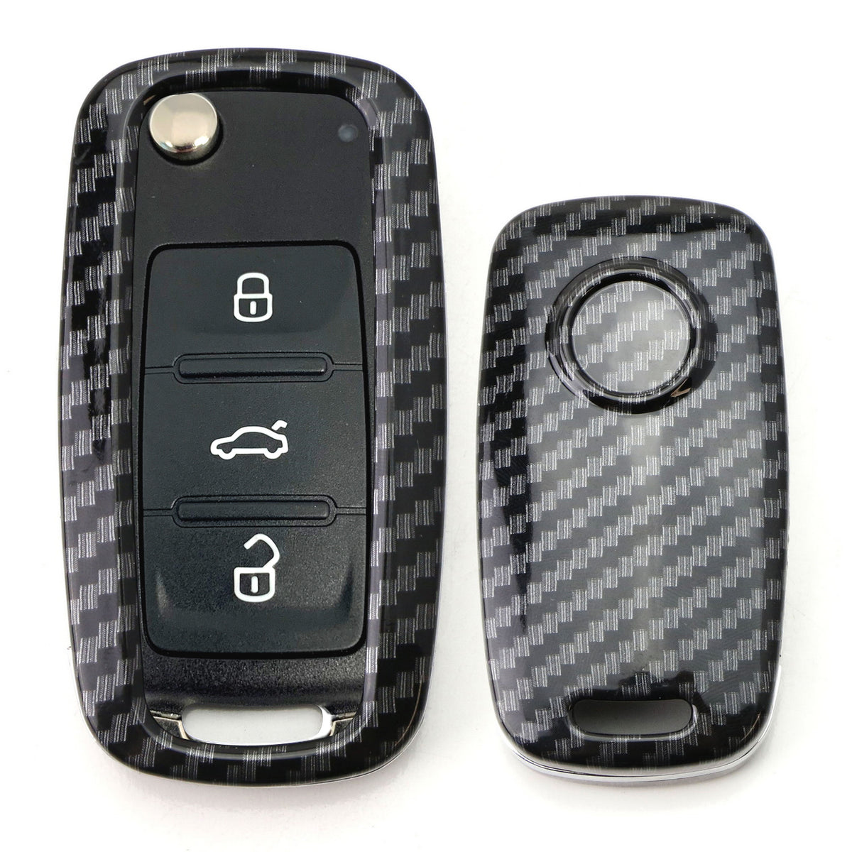 "Carbon Fiber" Key Fob Shell For VW Golf GTI R32 Jetta Rabbit Passat B ...