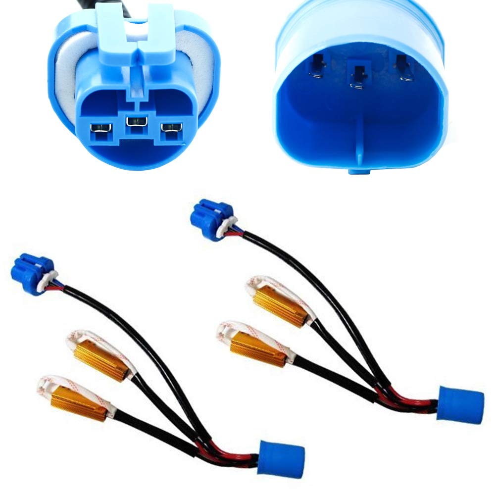 Error Free 9004/9007 Wiring Harness Adapter w/Load Resistors For Xenon ...