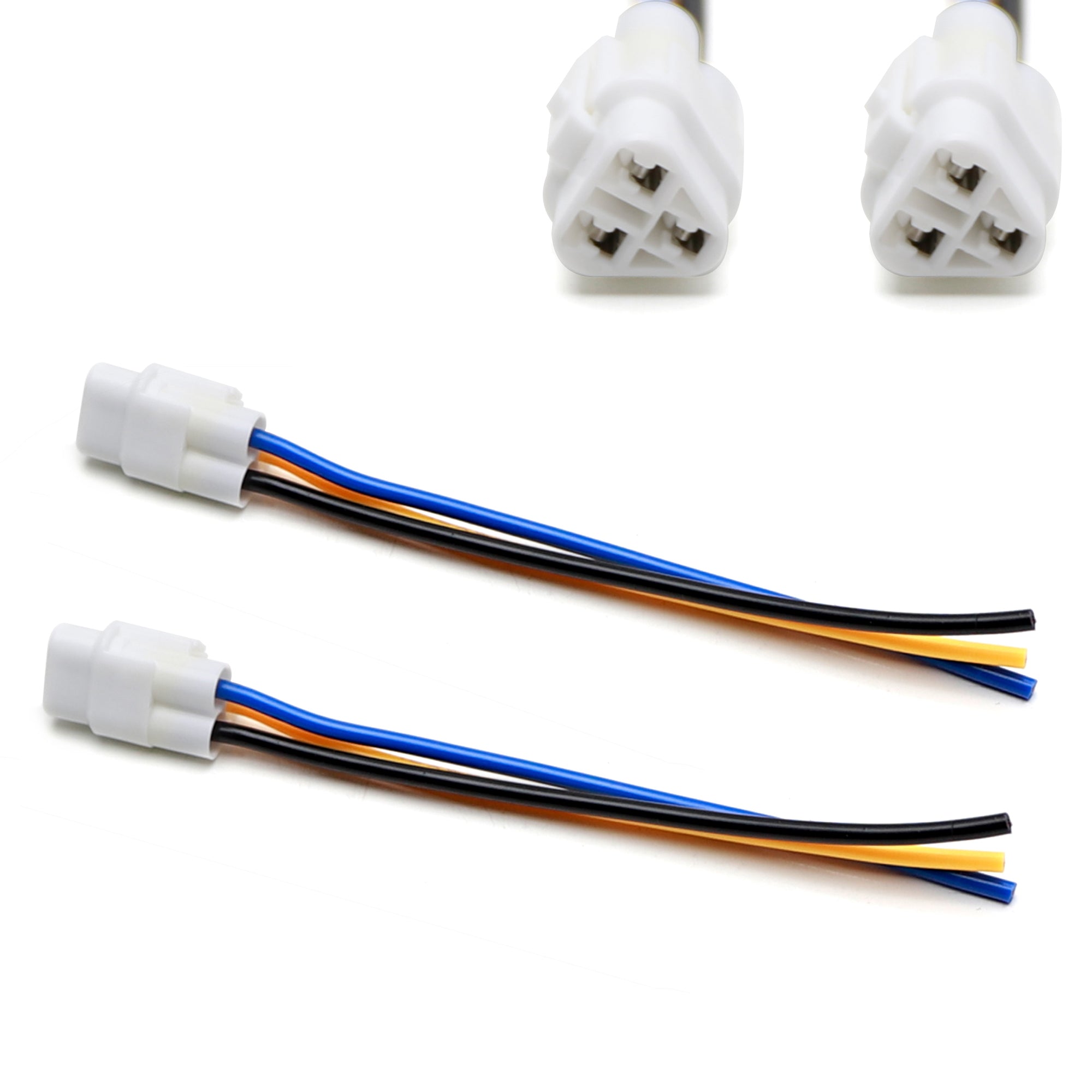 3-Pin Triangle Shape Headlamp Adapters w/ Pigtail For 2002-06 Banshee ...