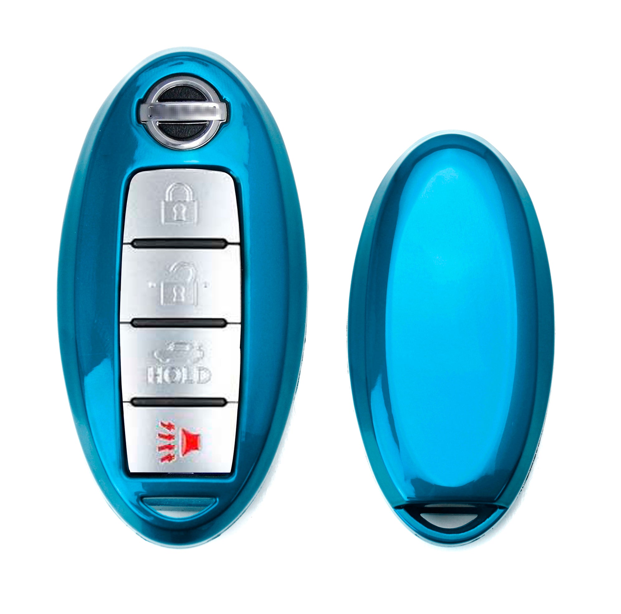 Exact Fit Gloss Blue Smart Key Fob Shell For Nissan Armada Rogue GTR M ...