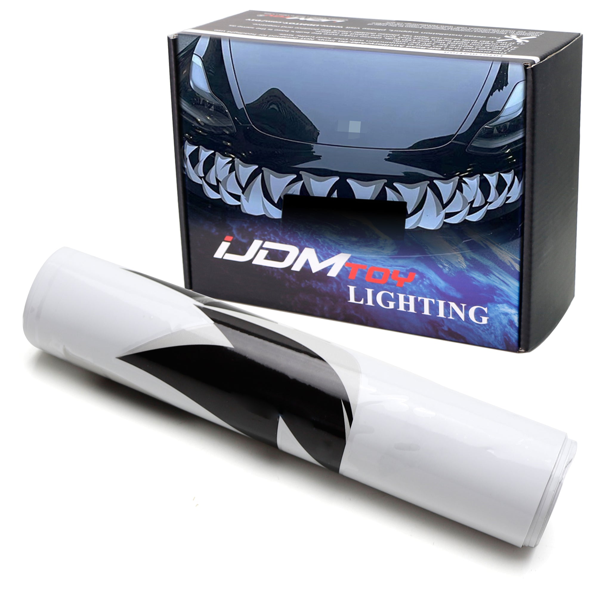 65-in Black/Grey Mouth/Teeth Vinyl Decals For Tesla Model-3 Model-Y Fr ...