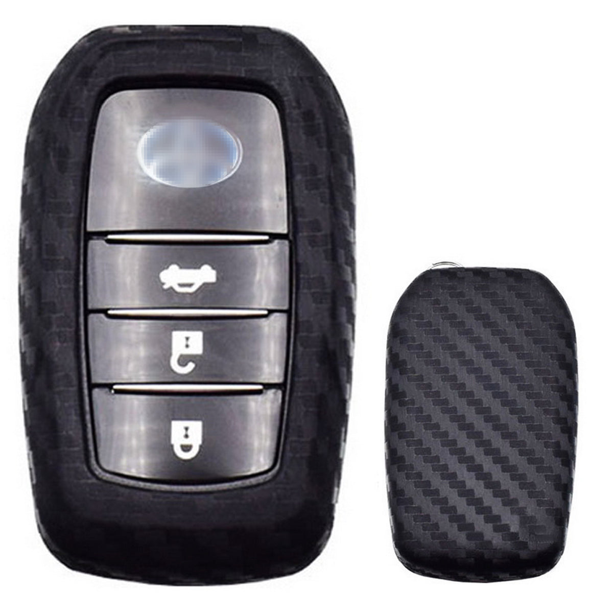 Carbon Fiber Soft Silicone Key Fob For JDM Imported Toyota Fortuner Hi ...