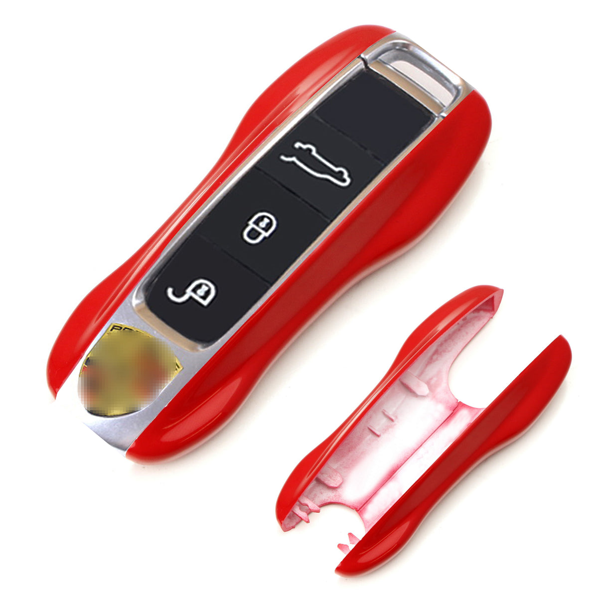 Red Plastic Key Fob Side Shell Cover For 17-up Porsche Panamera & 19-u ...