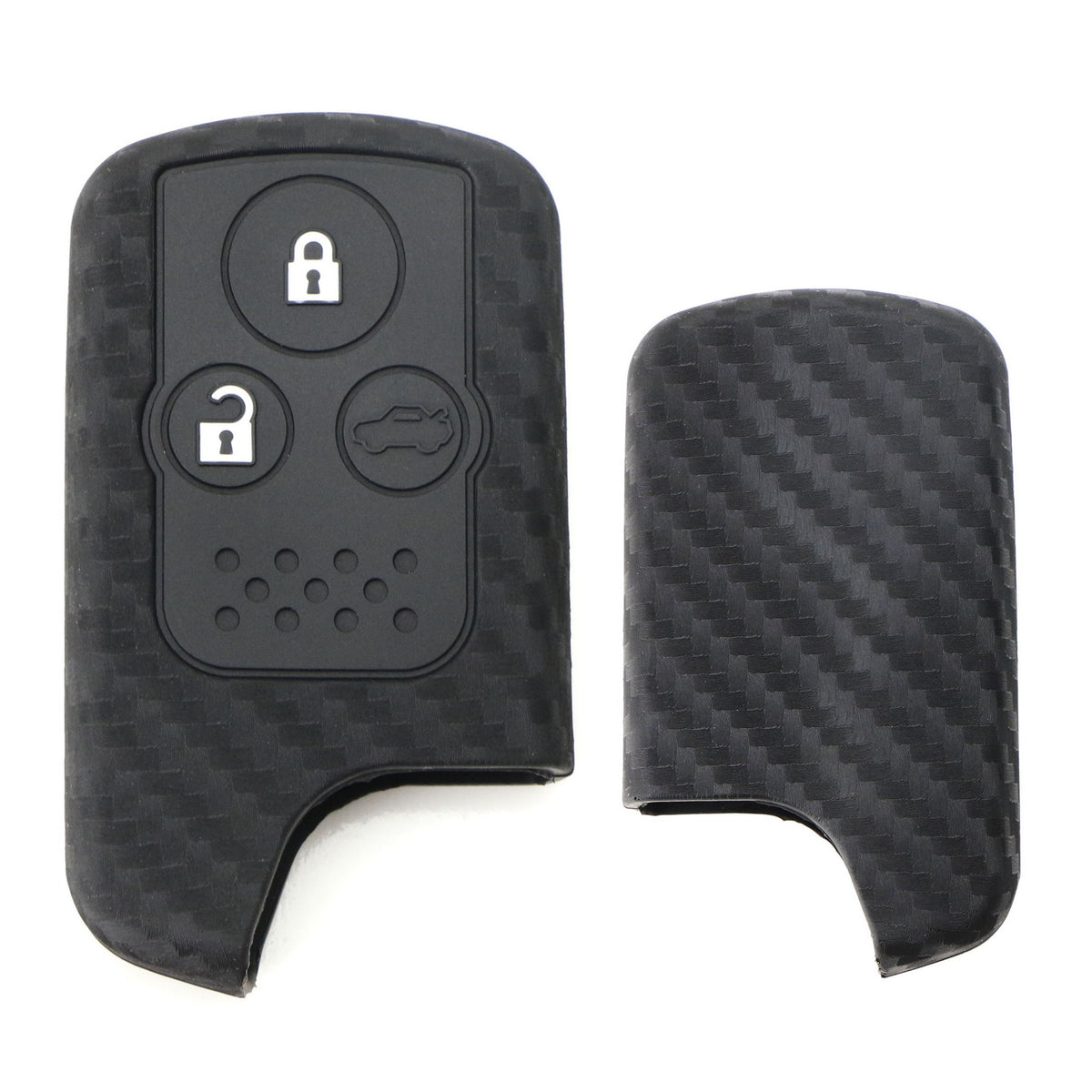 Carbon Fiber Pattern Soft Silicone Key Fob Cover For 05-13 Acura RL Ke ...