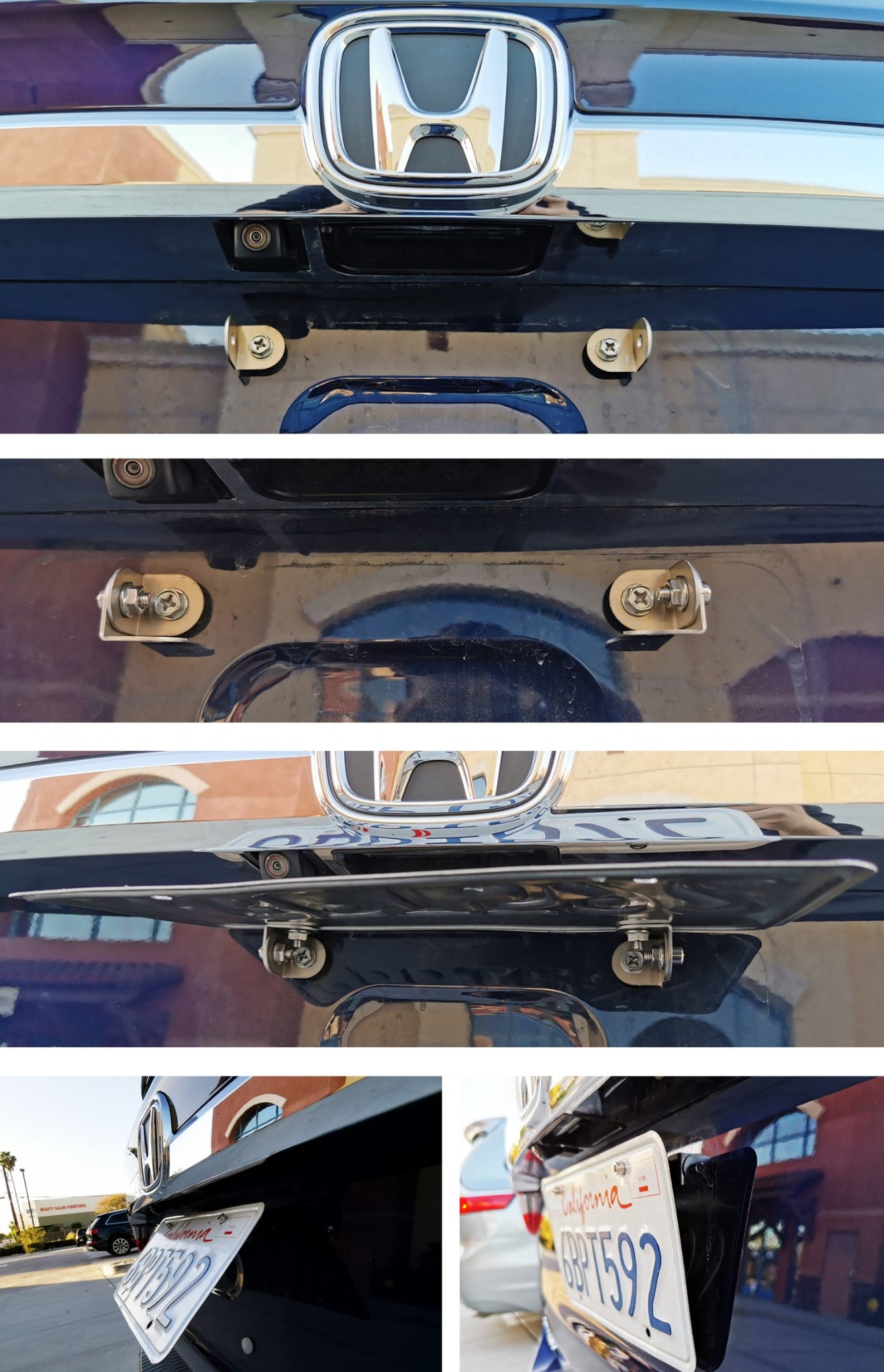 JDM Bumper License Plate Relocator Bracket Holder w/ Angle Adjustable ...