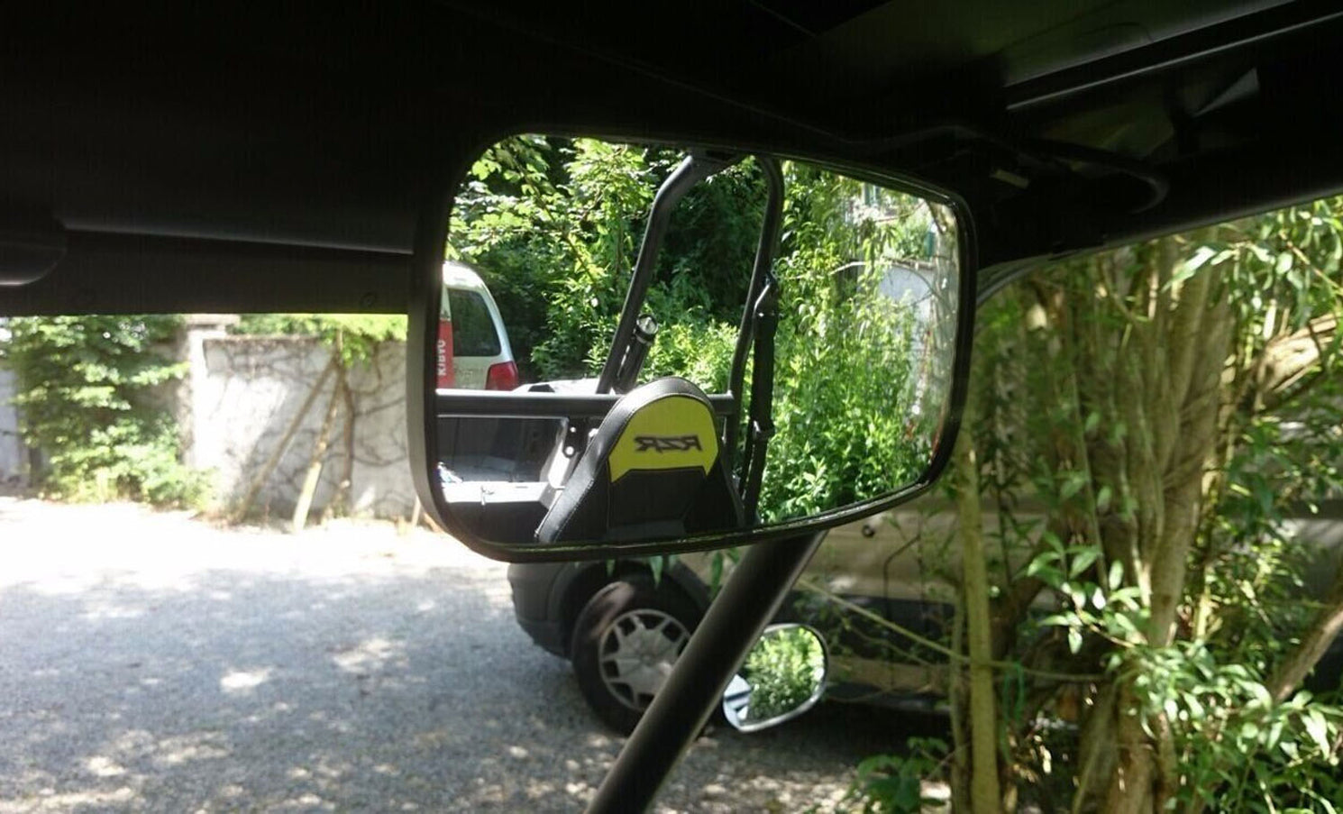 Universal 1-2" Round Roll Bar Clamp Mount Convex Inside Center Rearvie ...