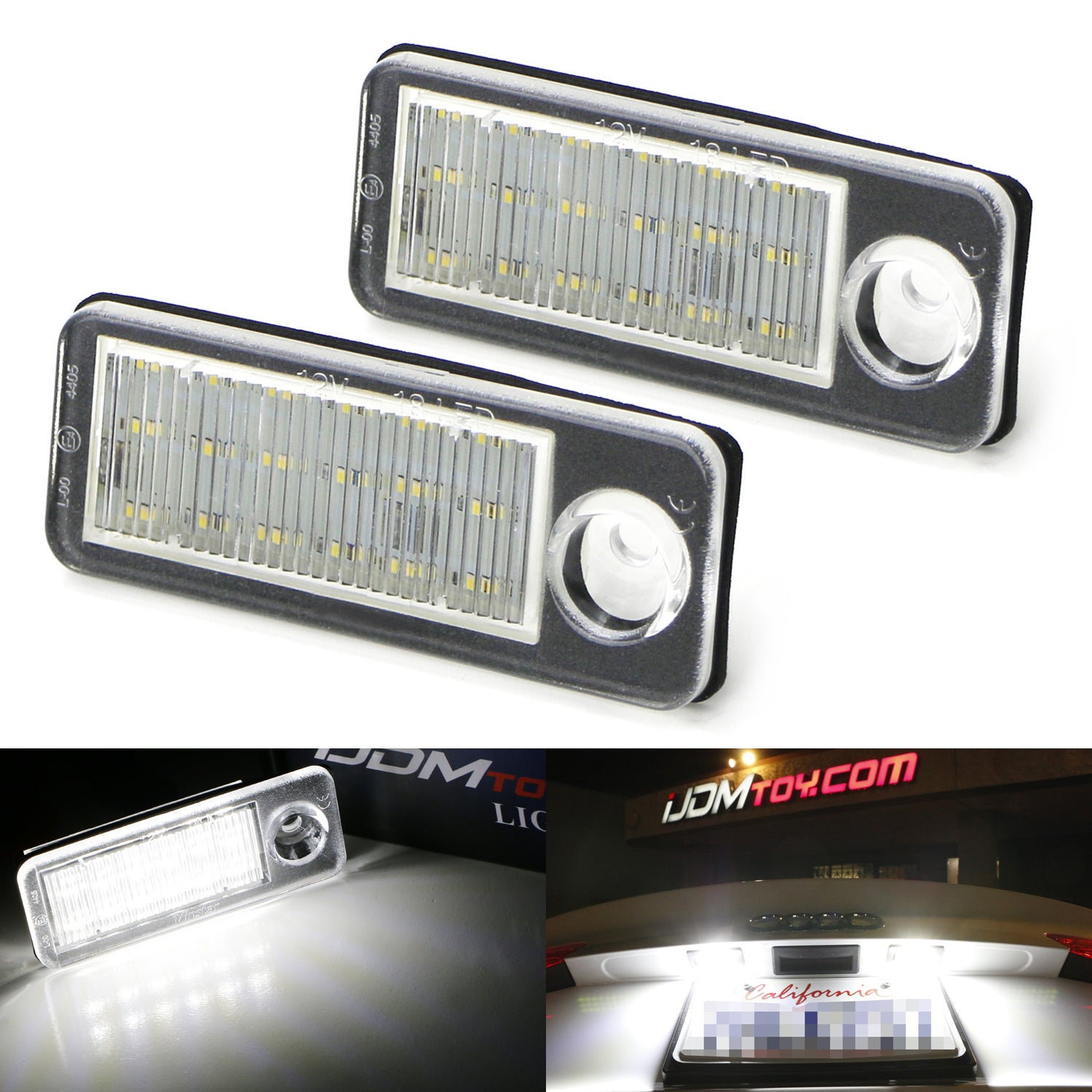 OE-Fit 3W Full LED License Plate Light Kit For 98-05 Audi A6 S6 RS6 Av ...