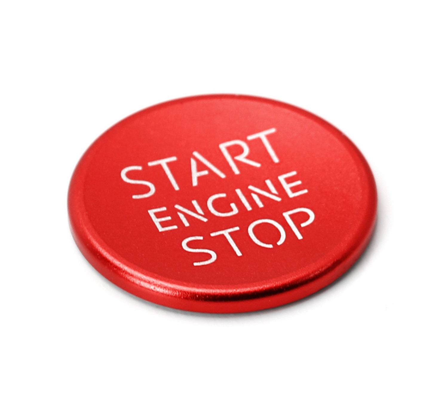 S-Line RS Style Red Aluminum Keyless Engine Push Start Button Cover Fo ...