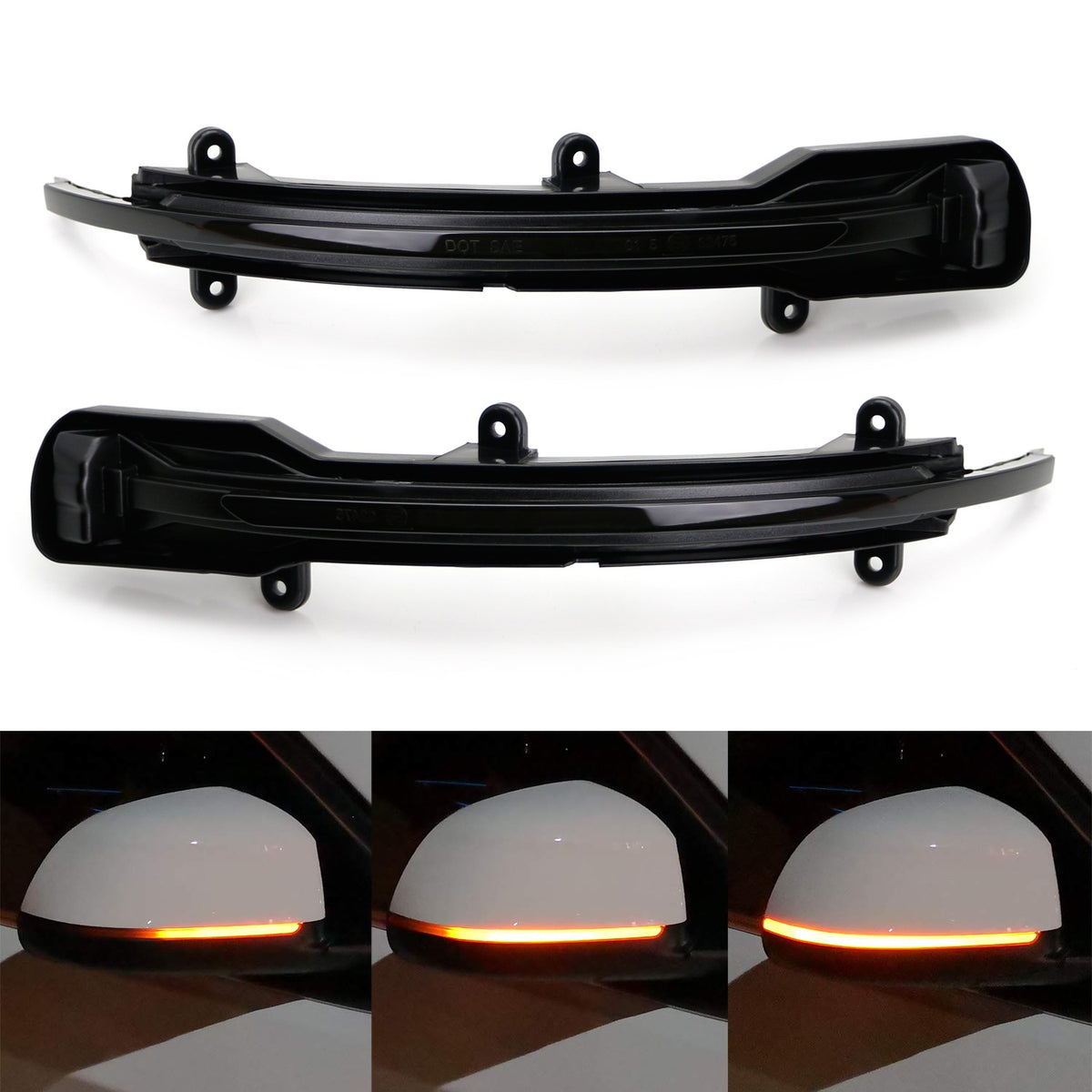 Side Mirror Sequential Blink Turn Signal Light For 12-17 Audi Q5 SQ5 ...
