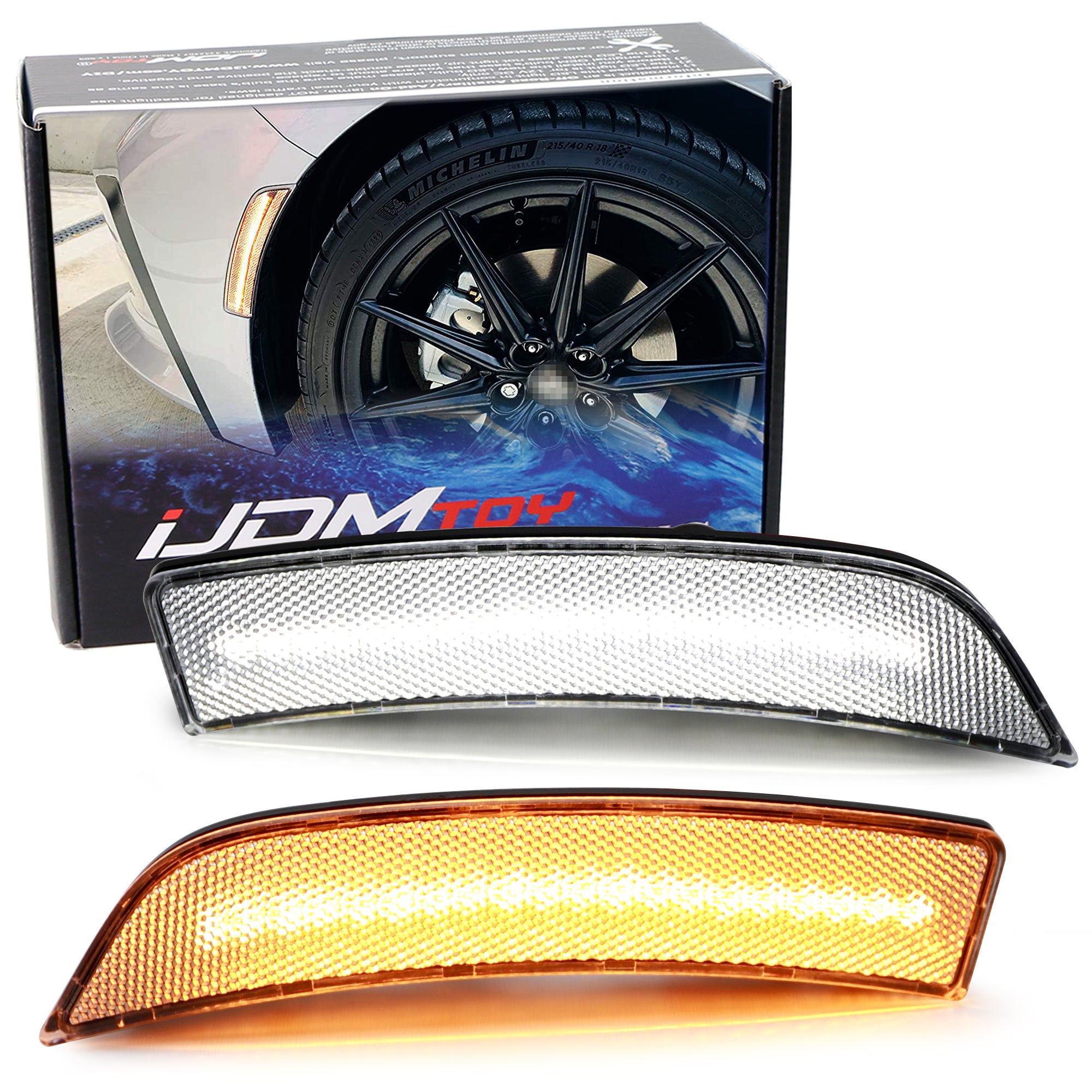 Clear White/Amber Switchback LED Side Marker Lamps For G2 Subaru BRZ T ...