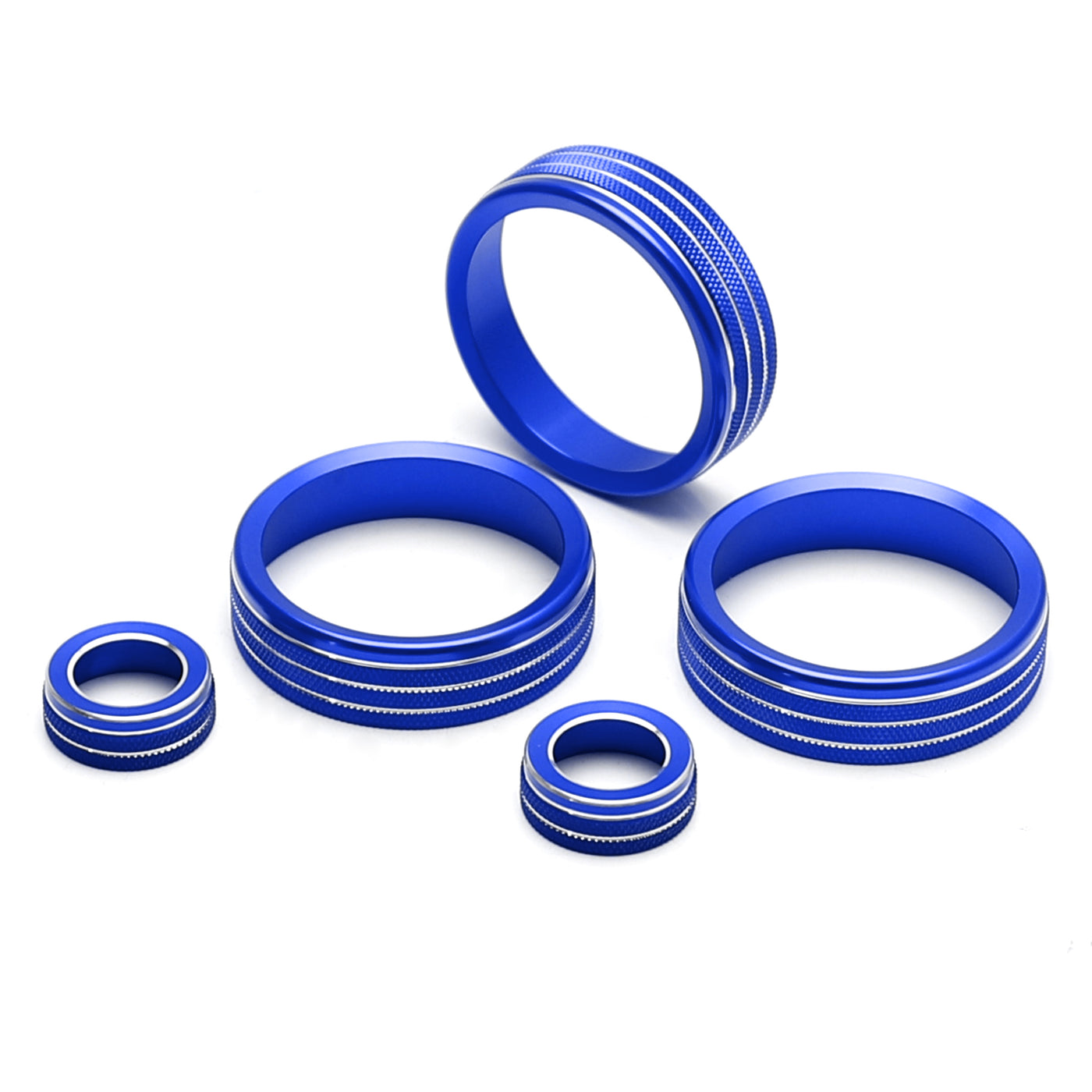 5pc Blue Aluminum AC Stereo Tune Turn-Knob Covers For 22+ Subaru BRZ T ...