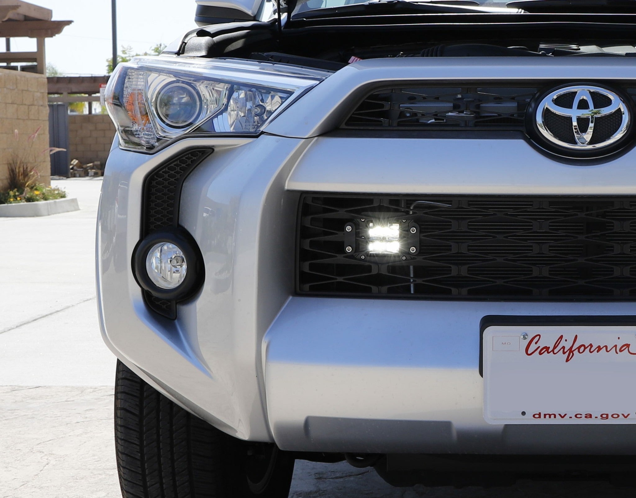 White 48W CREE LED Flush Mount Pod Lights w/ Behind Grille Brackets, W ...