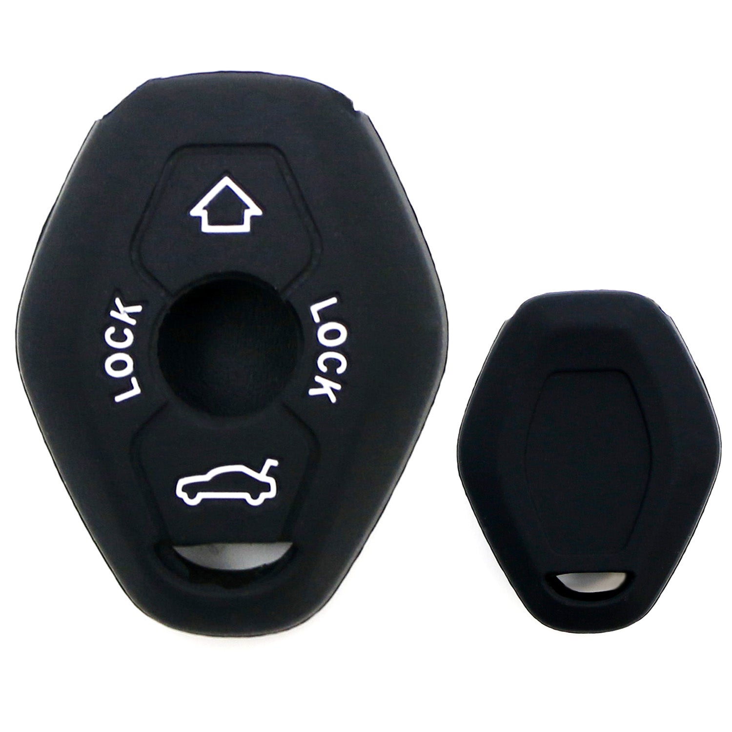 Black Soft Silicone Key Fob Cover For BMW 3 Series X3 X5 Z4 3-Button B ...