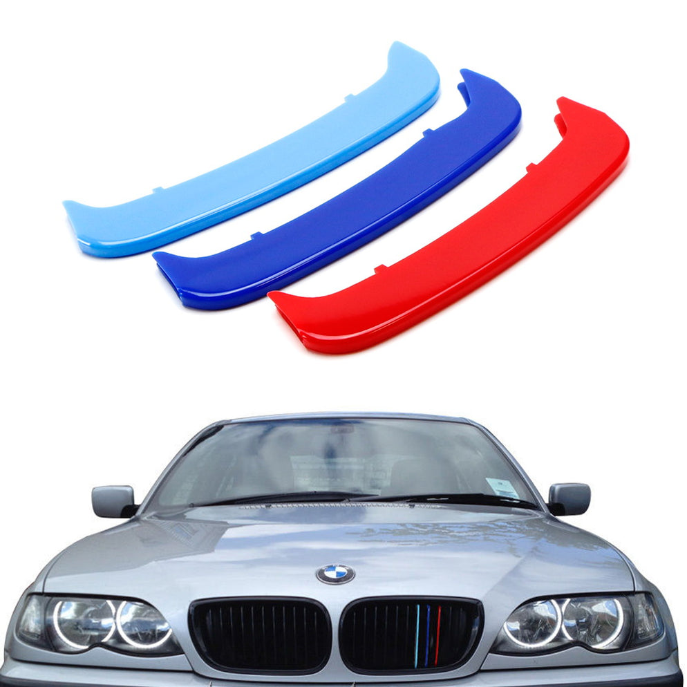 ///M-Color Grille Insert Trims For 02-05 BMW E46 LCI 3 Series Sedan w ...