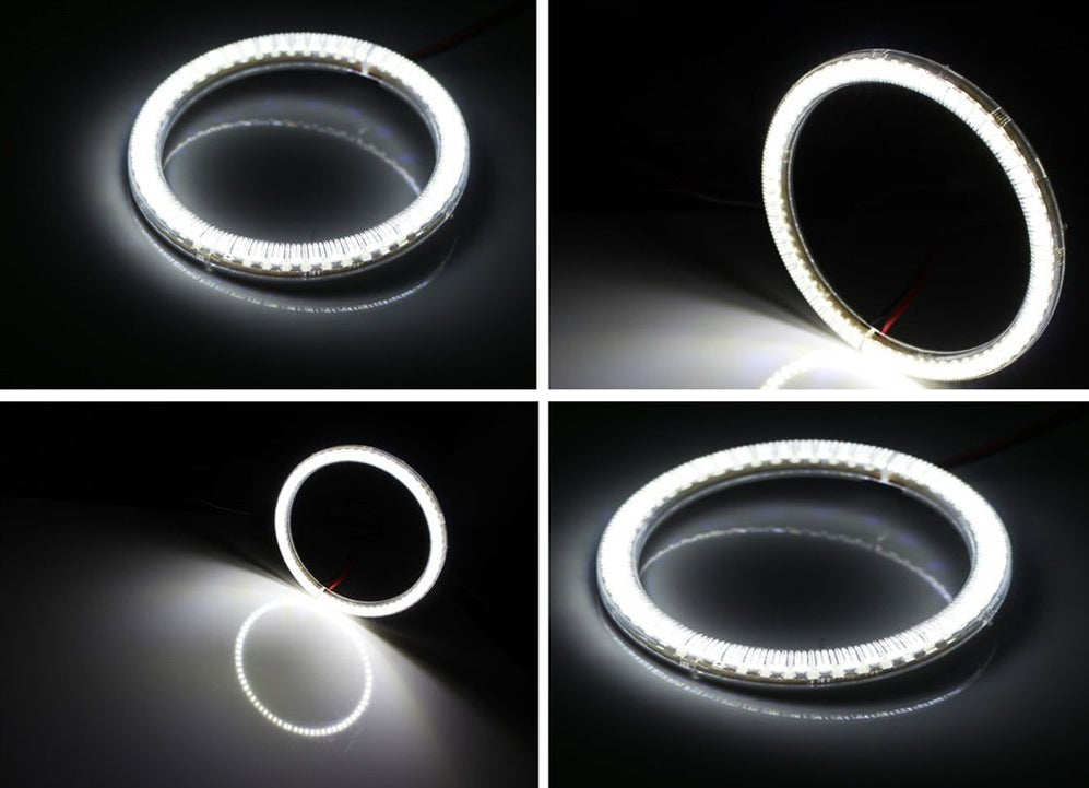 7000K 4pc White LED Headlight Angel Eye Halo Rings Kit For BMW E63/E64 ...