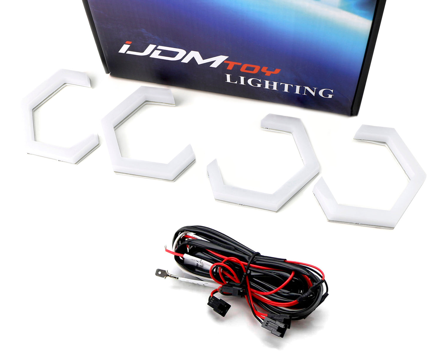 Hexagon Shape Angel Eyes Halo Ring Lighting Kit For Headlight Retrofit ...