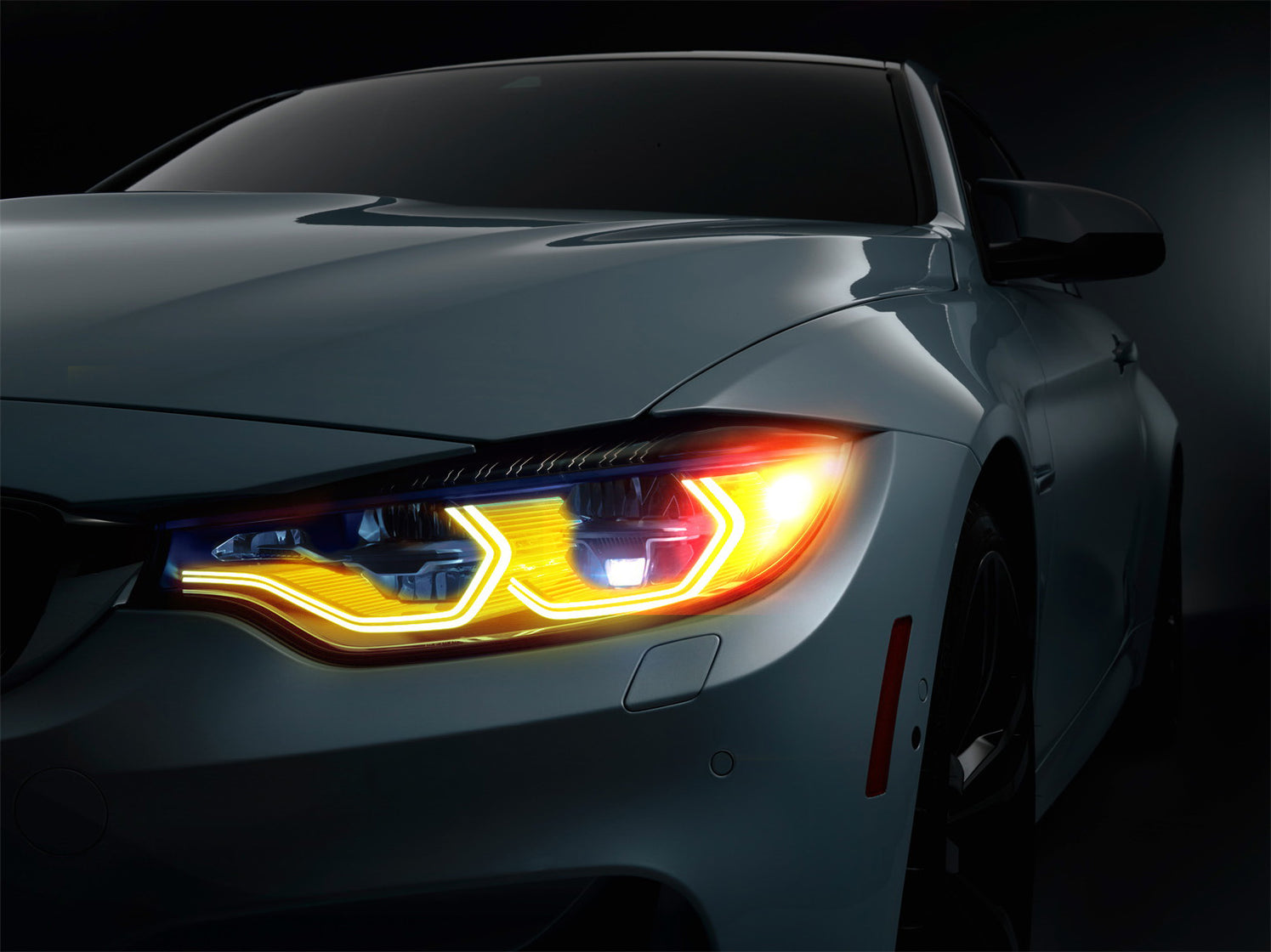 Switchback Concept M4 Iconic Style LED Angel Eye Kit w/Relay Wirings F ...