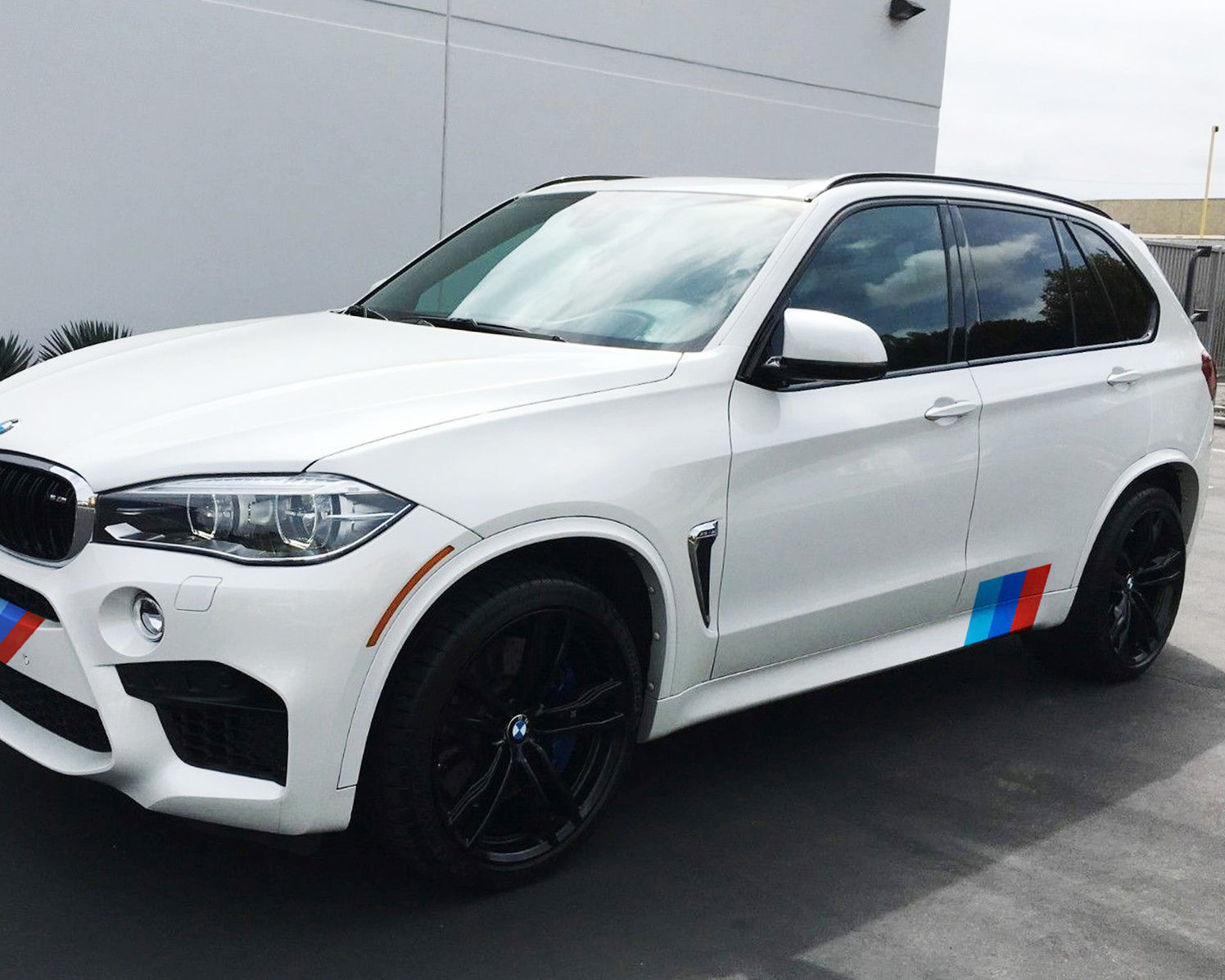 7x7-Inch Iconic 3-Color Stripe Decal Stickers Compatible with BMW Side ...