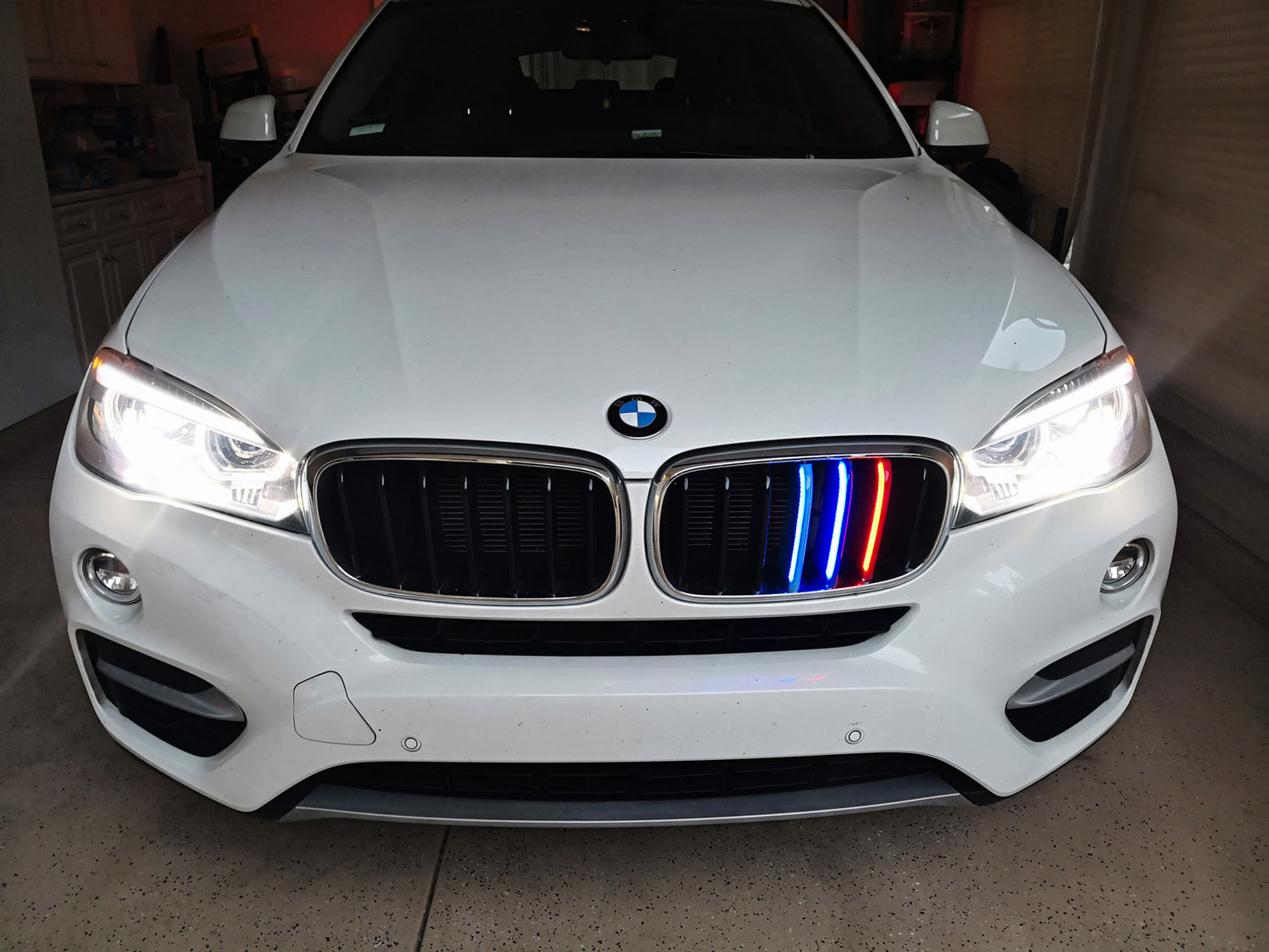 Full LED Powered M-Color Grille Inserts For BMW 14-18 X5 & 15-16 X6 Ki ...