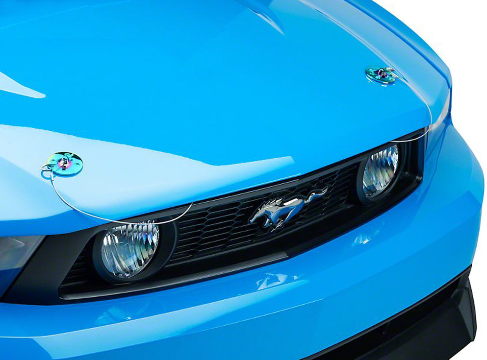 Universal 2.5" Neo Chrome Aluminum Hood Pin Appearance Kit For Any Car ...