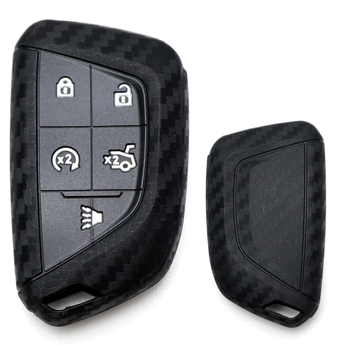 Twill-Weave Silicone Key Fob Cover For 2020-up Cadillac CT5 CT6 XTS XT ...