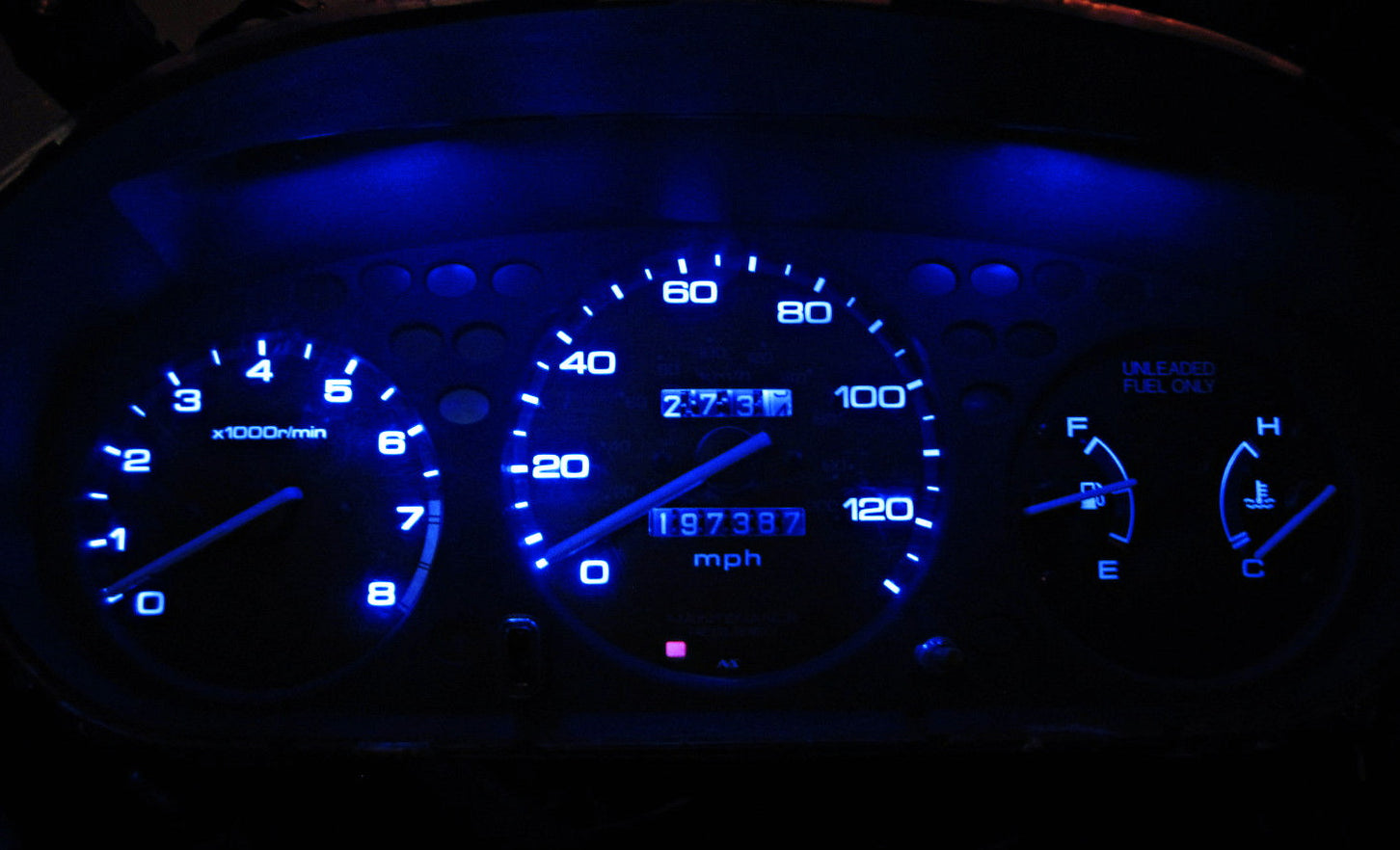 10pcs Blue 3-SMD 37 73 74 79 T4/T5 Gauge Cluster Background Lighting L ...
