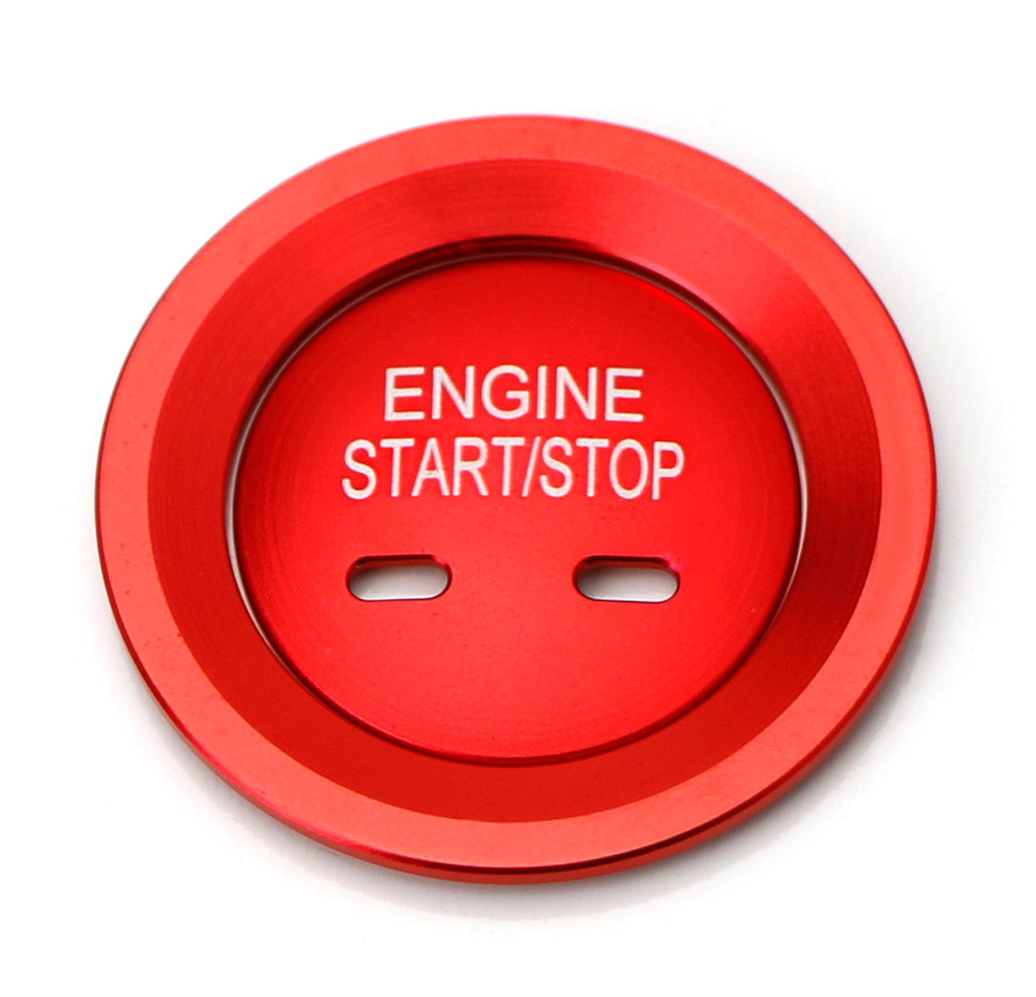 Red Keyless Engine Push Start Button & Surrounding Ring For Cadillac C ...
