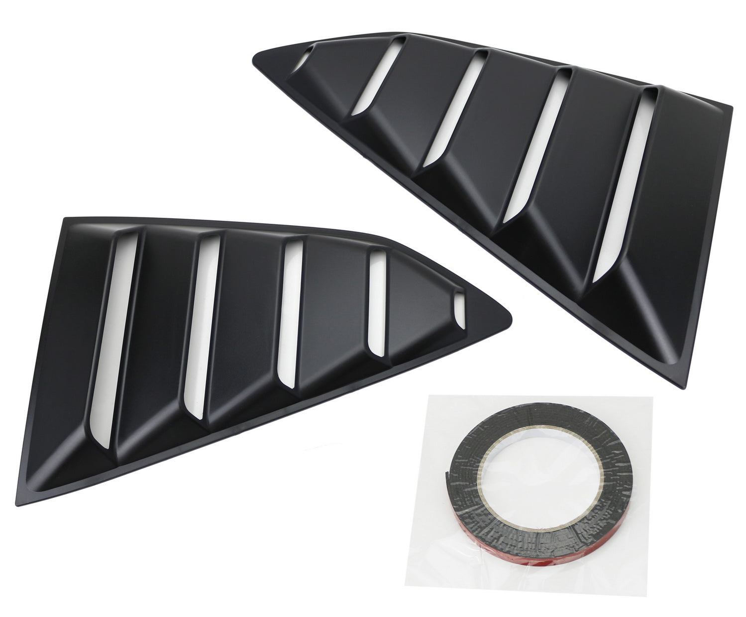 Black Racing Style Rear Side Window Scoop Vent Louvers For 2016-up Gen ...
