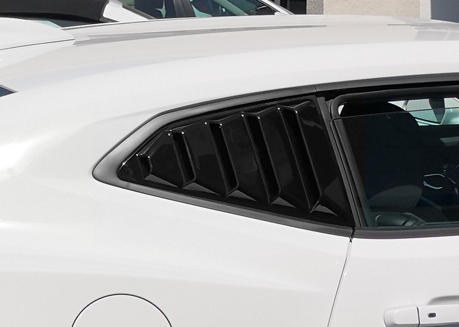 Black Racing Style Rear Side Window Scoop Vent Louvers For 2016-up Gen ...