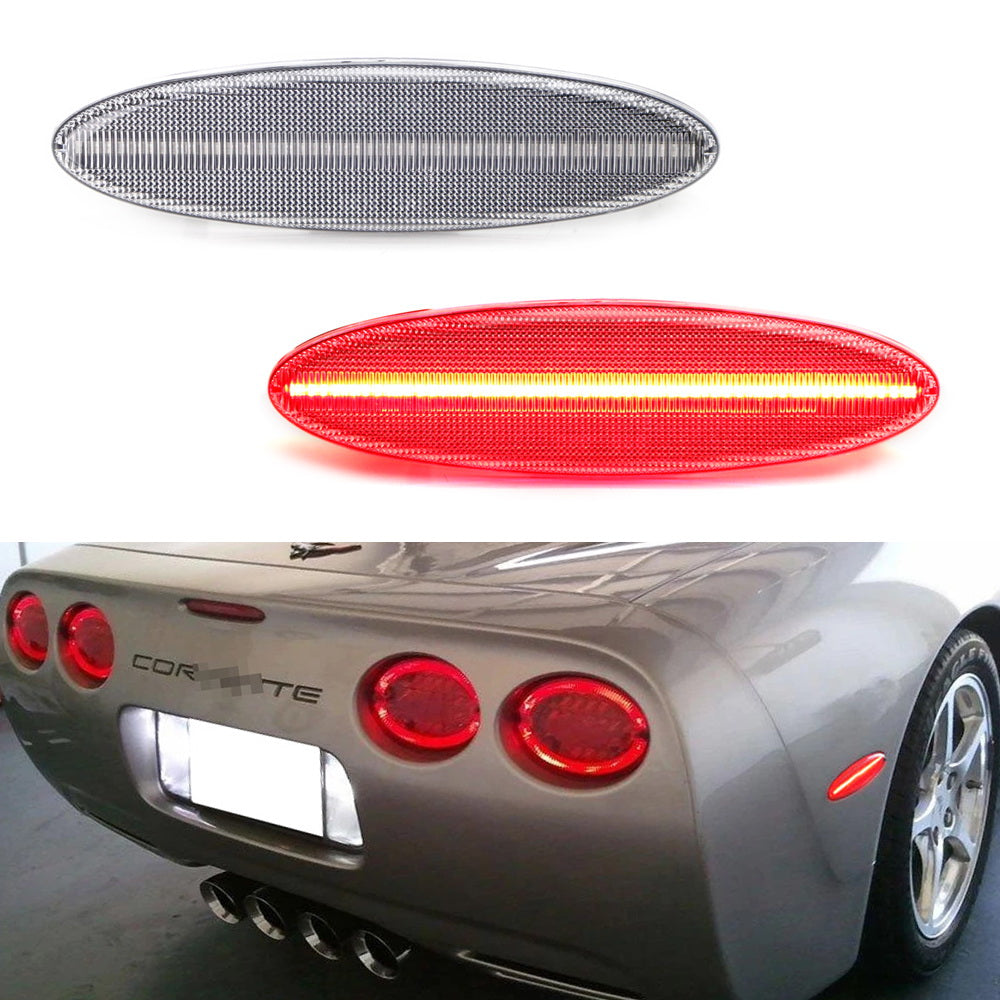 Clear Lens Full LED Strip Rear Side Marker Light Kit For 99-04 Chevy C ...