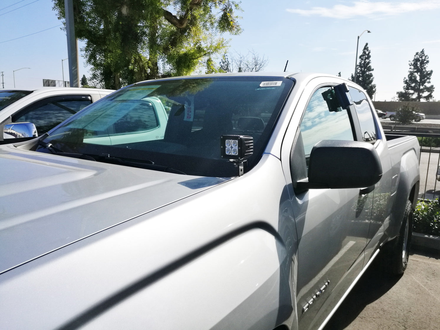 CREE LED Pod Lights w/ A-Pillar Mounting Brackets Wiring For 15+ Chevy ...