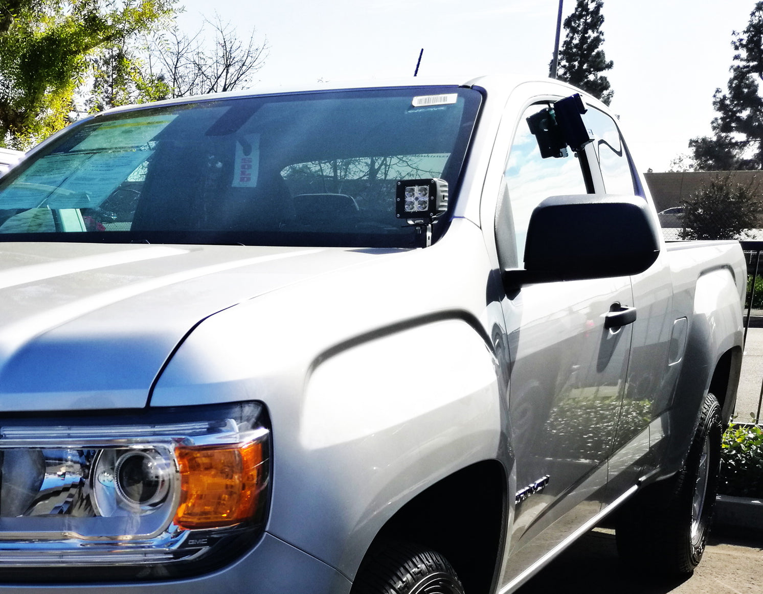 CREE LED Pod Lights w/ A-Pillar Mounting Brackets Wiring For 15+ Chevy ...