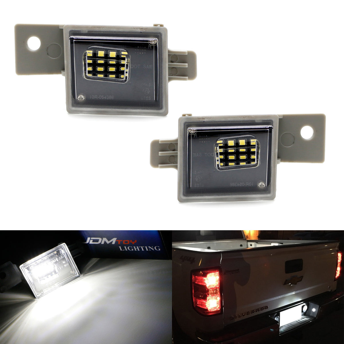 OE-Fit Full LED License Plate Lights Kit For Silverado GMC Sierra 1500 ...