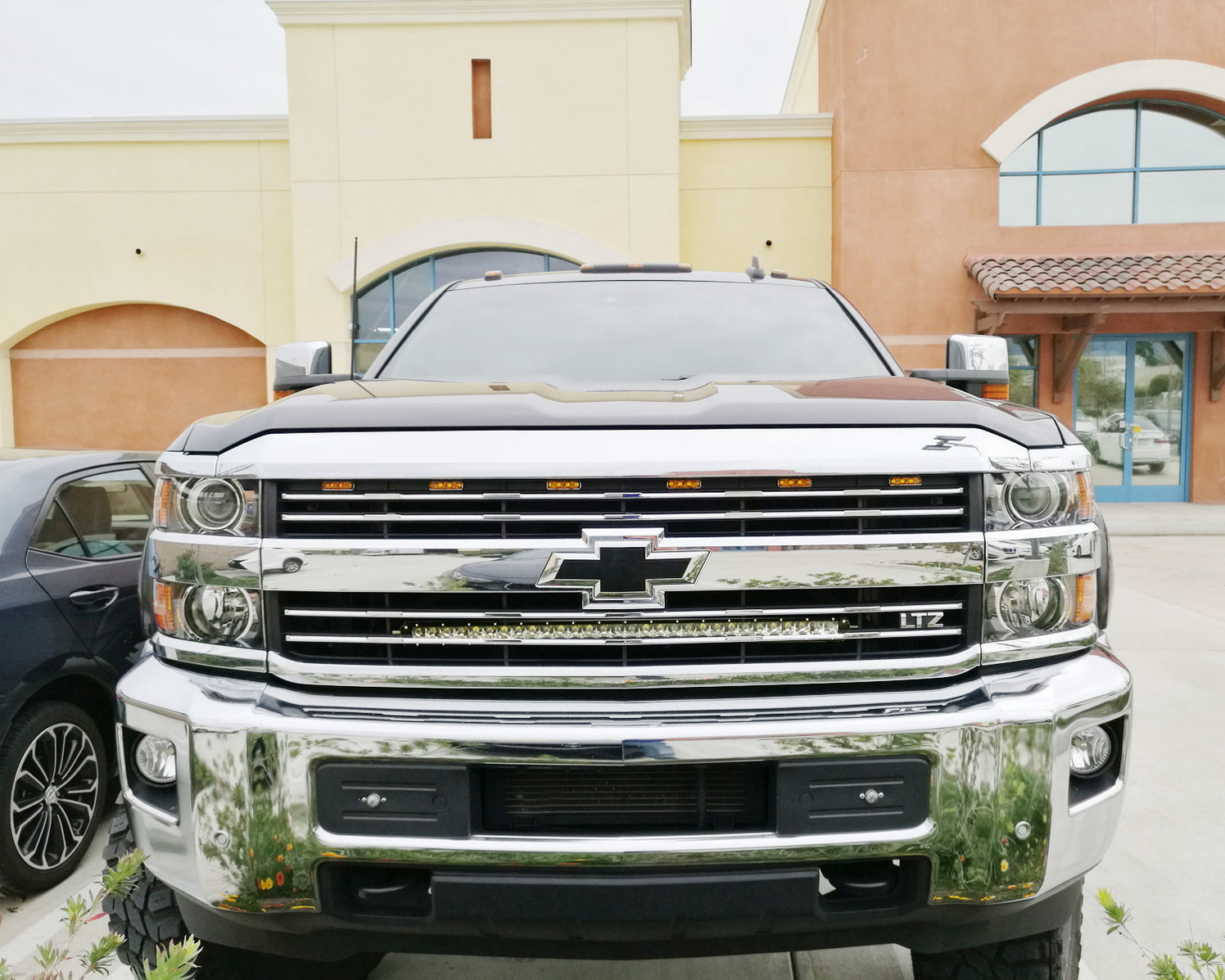 150W 30" CREE LED Light Bar w/ Behind Grille Bracket, Wiring For Chevy ...