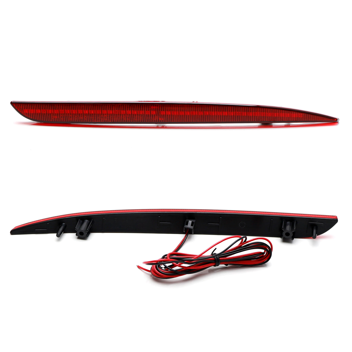 Dark OE-Red Lens Full LED Rear Bumper Reflector Lights For 2015-up Chr ...