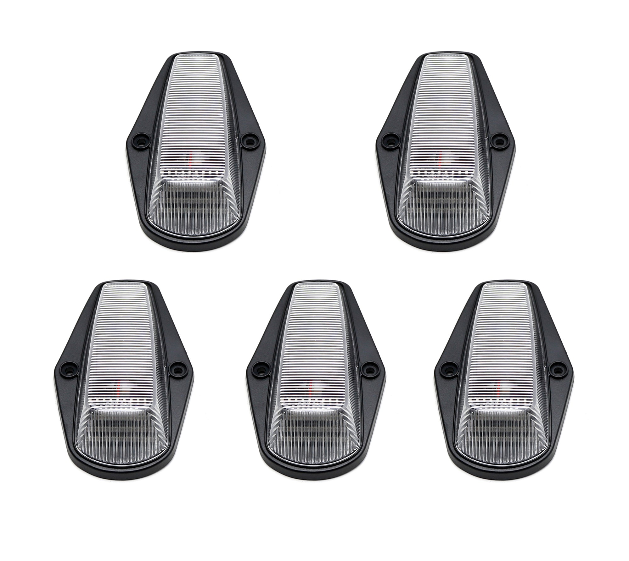 5pc Clear Lens Amber Full LED Cab Roof Marker Lights For Ford 1980-97 — iJDMTOY.com