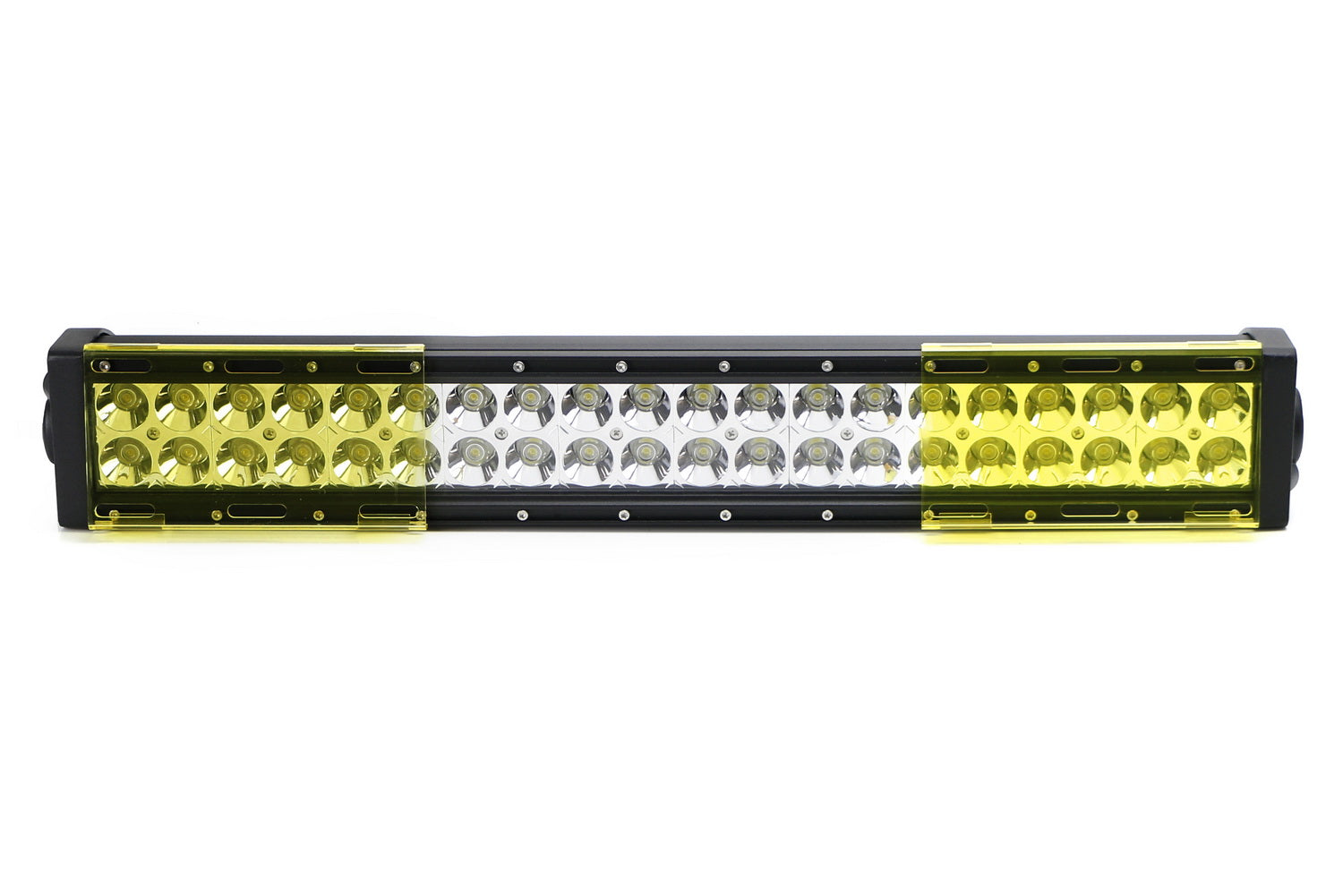 2pc 6" Bright Yellow Colored Double-Row LED Light Bar Lens Protective ...